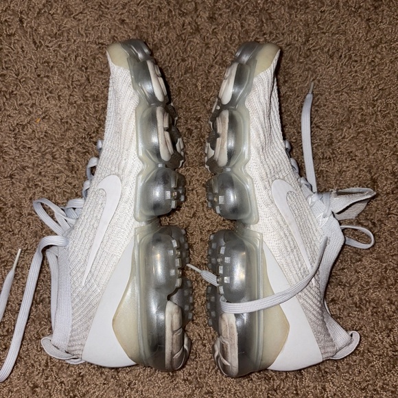 Nike | Shoes | Nike White And Silver Athletic Shoes With Bubble Sole ...